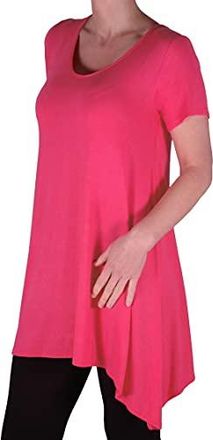 Eye Catch Oversize - Haut Long asym&eacute;trique Manches Courtes Grandes Tailles - Geneva - Femme