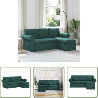 vidaXL Wohnzimmersofa - Sofa Dunkelgr&uuml;n 215 x 138 x 80 cm Stoff