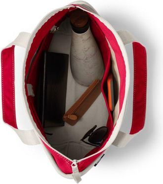 Lands End Mittelgroße Canvastasche mit Reißverschluss, Damen, Größe:null regular, Rot, Baumwolle, by Lands End