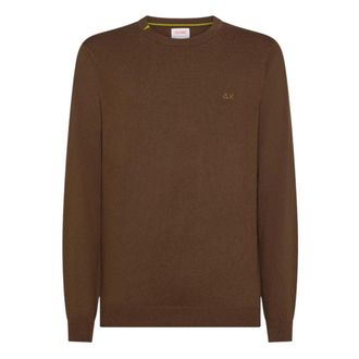 Sun 68 Sweater Basic L/S - - Knitwear - Herren - Braun - 3XL