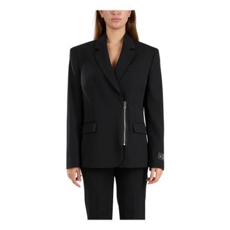Msgm Msgm, Femme, Vestes, Noir, Taille: 36 FR Veste Classique en M&eacute;lange de Laine