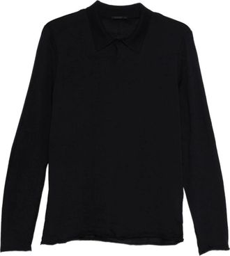 Transit Par-Such Homme, Chemises, Bleu, Taille: S Polo Collar Sweater