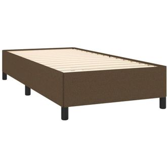 vidaXL Bettgestell ohne Matratze Dunkelbraun 90x190 cm Stoff Vidaxl