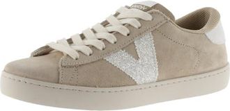 Victoria Baskets Berlin Daim & Pi&egrave;ces Paillet&eacute;es 1126239 pour Femme Beige 40