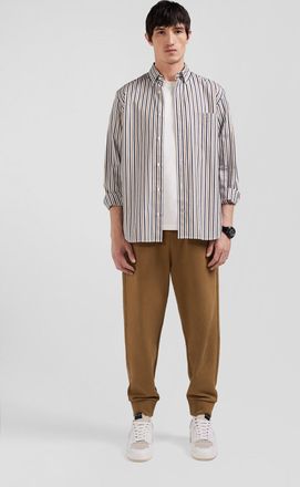 Eden Park Chemise En Popeline De Coton Ray&eacute;e Gr&egrave;ge Coupe Regular