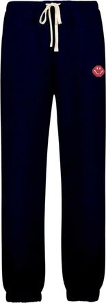 Joshua Sanders x Smiley Pixel drawstring-fastening track pants - Bleu
