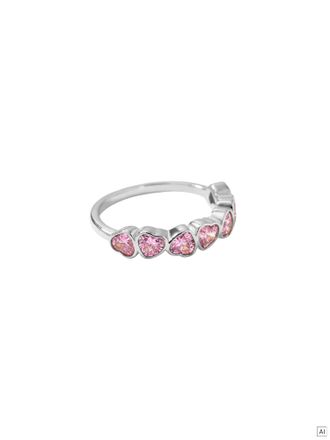 Purelei Hearts Of Love Pink Ring