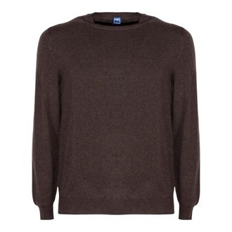 Fedeli Kaschmirpullover mit Rundhalsausschnitt - - Knitwear - Herren - Braun - M