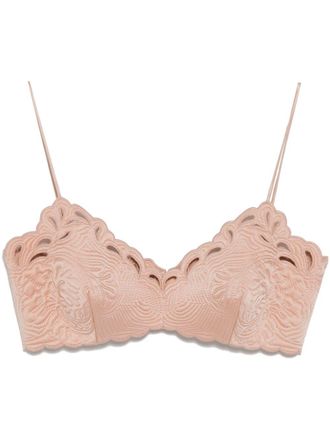 Ermanno Scervino haut à fleurs brodées - Rose