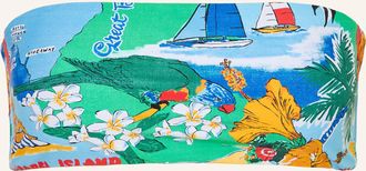 Seafolly Bandeau-Bikini-Top Viva Vacation blau