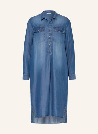 Lilienfels Lilienfels Hemdblusenkleid In Jeansoptik blau