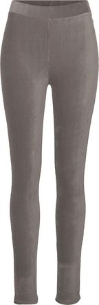 Lascana Damen Leggings unifarben, elastischer Bund, seitliches Emblem, Cordrippqualit&auml;t in samtiger Optik f&uuml;r einen stylischen und bequemen Look