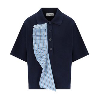 Essentiel Femme, Tops, Bleu, Taille: 38 FR Jumble Polo