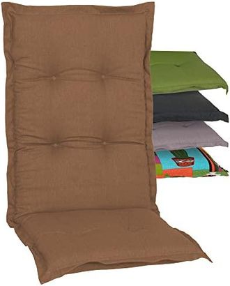 Beo Gartenstuhlauflagen Hochlehner Wasserabweisend Nizza | Made in EU Premium-Qualität | Auflagen Hochlehner UV-beständig und fleckenabweisend | Atmungsak