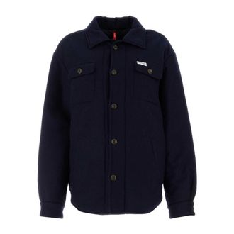 Fay Marineblaues Filzhemd - - Blouses & Shirts - Damen - Blau - M