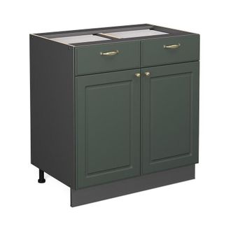 Vicco Meuble cuisine Fame-Line, Vert Or Campagne, 80 cm sans plan de travail Vicco