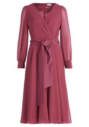Vera Mont Damen Cocktailkleid mit Gürtel 38, Velvet Red