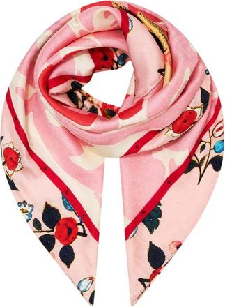 Camilla Gro&szlig;es- mit Kristallen besetztes Seiden-Quadrat-Tuch - - Accessories - Damen - Rosa - ONE SIZE
