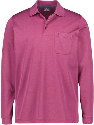 Ragman Herren Polo-Shirts rosa Baumwoll-Piqu&eacute;