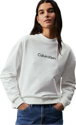 Calvin Klein Femme, Sweatshirts et sweats &agrave; capuche, Blanc, Taille: 42 FR SweaT-shirt