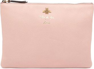 Gucci Clutches - Leather Blind For Love Clutch - Gr. unisize - in Gold - f&uuml;r Damen