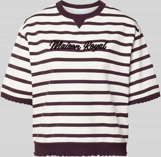 Rich & Royal Sweatshirt mit 1/2-Arm und Muschelsaum
