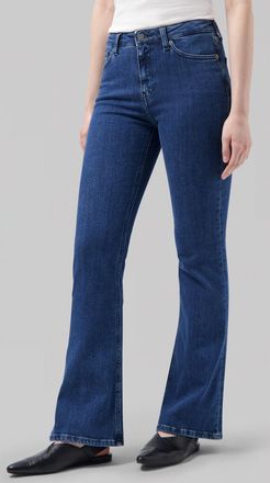Mud Jeans Damen vegan Jeans High Flared Isy Stone Indigo