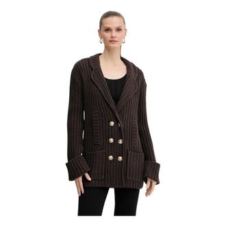 Silvian Heach Durmaz Cardigan - Femme - Pulls - Brun - Taille: 44 FR