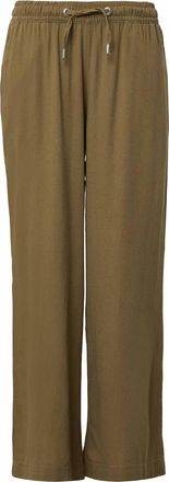 QS by s.Oliver Damen 2162961 Leinen Hose, lang, olivgrün, 40W x 32L