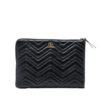 Gucci Pre-owned Quilted Leather Clutch - - Pre-owned - Damen - Schwarzk - ONE SIZE
