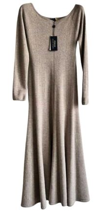 Ralph Lauren Polo Beige Cashmere Midi Dress Size S