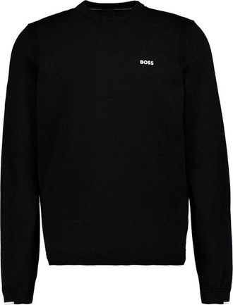 HUGO BOSS Herren Pullover schwarz unifarben