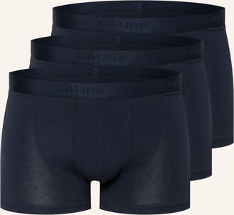 CALIDA Calida 3er-Pack Boxershorts Natural Benefit blau