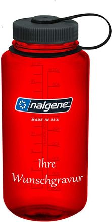 Nalgene Trinkflasche Everyday-Weithals - 1L (Rot, mit Namensgravur)