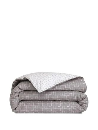 Lacoste Karierter Bettbezug - Grau
