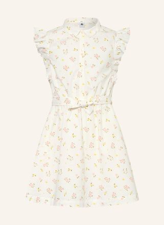 Petit Bateau Petit Bateau Kleid Mit Volants weiss