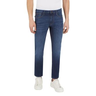 Emporio Armani Slim Fit Denim Jeans mit Niedriger Taille - - Jeans - Herren - Blau - W42