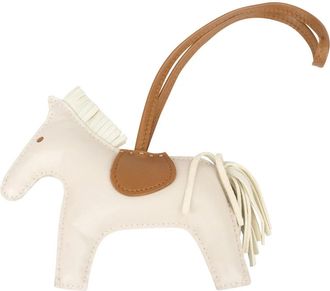 Herm&egrave;s Halskette - Hermes Bicolor Leather Rodeo Pendant - Gr. unisize - in Wei&szlig; - f&uuml;r Damen