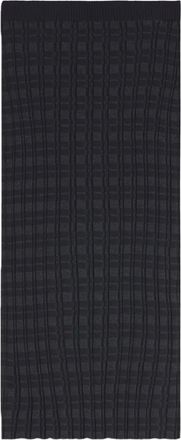 Maison Kitsun&eacute; jupe mi-longue grise fendue - Noir