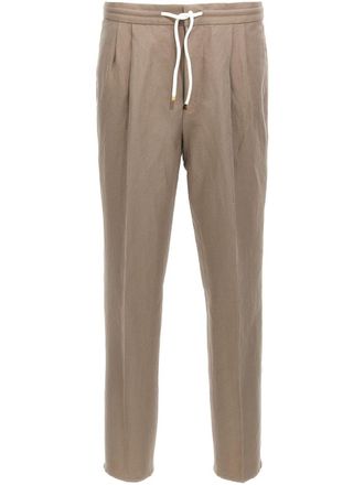 Brunello Cucinelli pantalon en lin - Marron