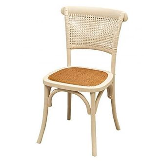 Biscottini International Chaise Thonet, Bois de fr&ecirc;ne, Blanc, Media