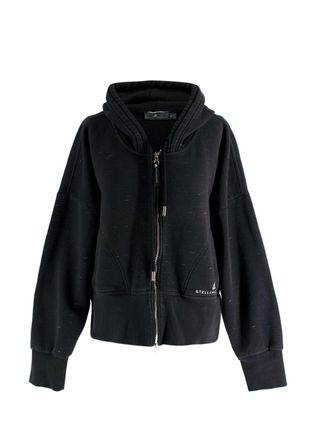 Stella McCartney x Adidas Black Speckled Zipped Hoodie Size M