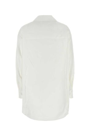 Valentino Garavani Womens White Cotton Blend Oversize Jacket Bianco Exterior: Nylon Giubbini