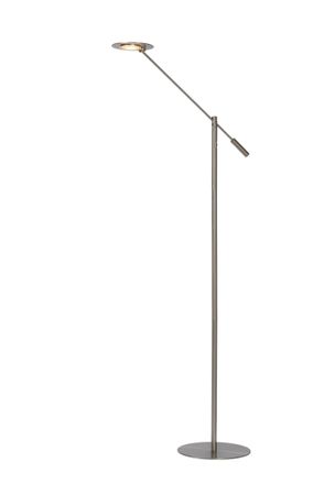 Lucide ANSELMO - Stehlampe Mit Leselampe - &Oslash; 25 cm - LED Dim. - 1x9W 3000K - Chrom Matt