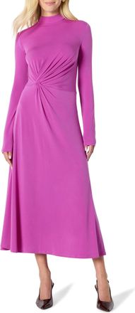 Amazon Essentials Damen (Demis Favorit) Kurzes Tailliertes Maxikleid Lange Ärmeln Ausgestelltes Rockteil, Fuchsie, XXL