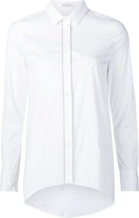 Brunello Cucinelli Femme, Blouses et Chemises, Blanc, Taille: 40 FR Chemises Brunello Cucinelli