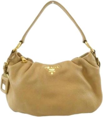 Prada Pre-owned Cervo Antik Shoulder Bag - Femme - Pre-owned - Beige - Taille: ONE Size