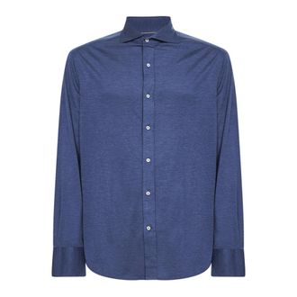 Brunello Cucinelli Homme, Chemises, Bleu, Taille: 2XL Chemise en denim