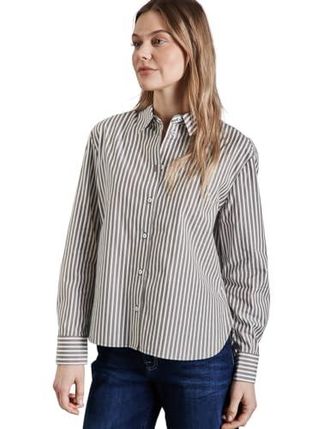 Street One A345326 Chemise ray&eacute;e, Marron mouddy, 40 Femmes