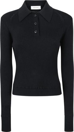 Mfpen Femme, Tops, Noir, Taille: 44 FR Partial Placket Polo